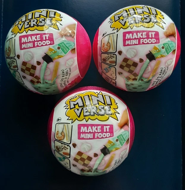 MGA'S MINIVERSE MAKE It Mini Food Diner Serie 1 Tre Palline EUR 23,31 ...