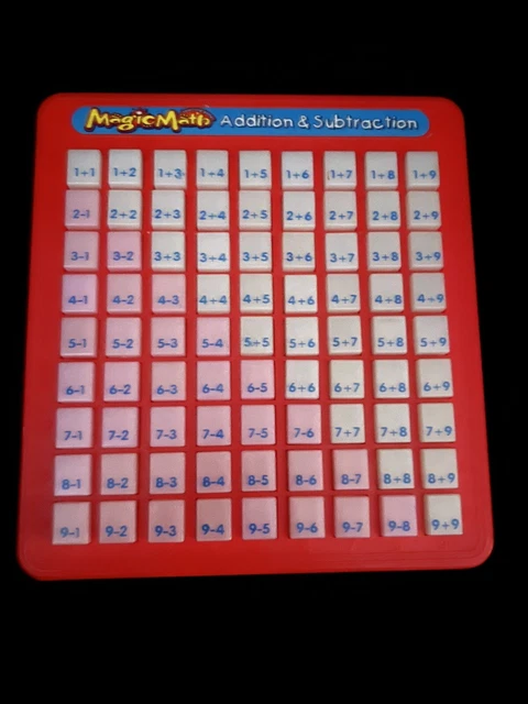 MAGIC MATH MACHINE Addition And Subtraction Learning RED VINTAGE $14.75 ...