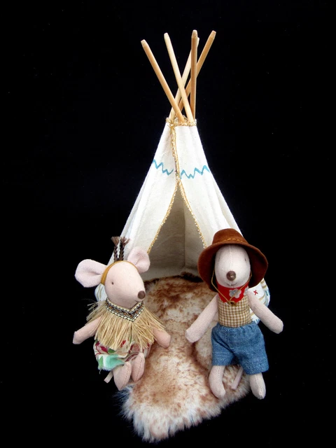 MAILEG TIPI - mit Maus Indianerin Squaw und Maus Cowboy !!! SALE ...
