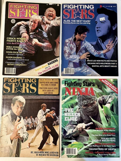 8 VINTAGE FIGHTING Stars Magazines 1970’s -80’s. Contain Bruce Lee ...
