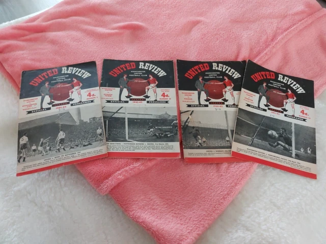 Manchester United Man Utd Football Programme Collection Bundle 1961 62