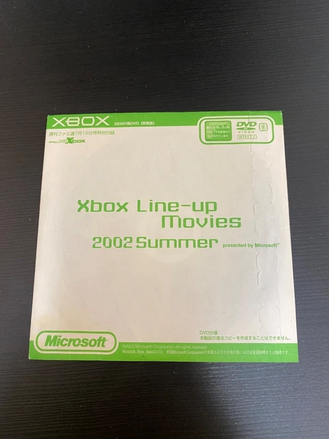 MICROSOFT XBOX LINE-UP Movies 2002 Summer Demo DVD Import Japan £10.73 - PicClick UK
