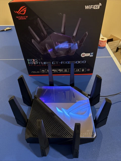 ASUS ROG RAPTURE WiFi 6E Gaming Router (GT-AXE16000) - Quad-Band, 6 GHz ...