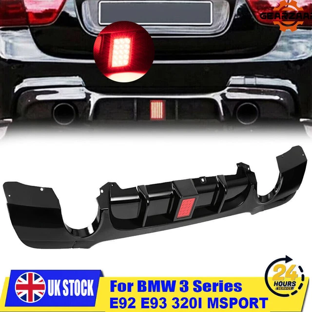 FOR BMW E92 E93 3 Series M Sport Rear Diffuser Dual Exhausts Gloss ...