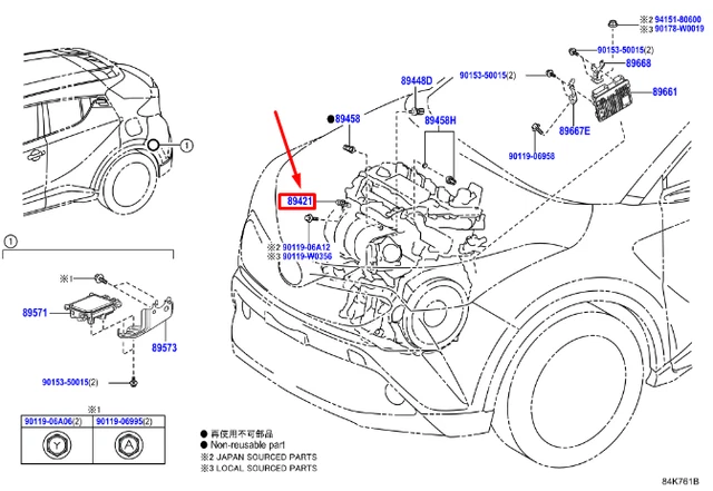 CAPTEUR MAP TOYOTA C-HR MK1 8942126030 NEUF ORIGINAL EUR 333,88 ...