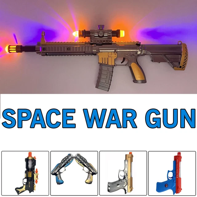 TOY GUN PLASTIC Space War Pretend play Light Sound Vibrates Kids Xmas ...