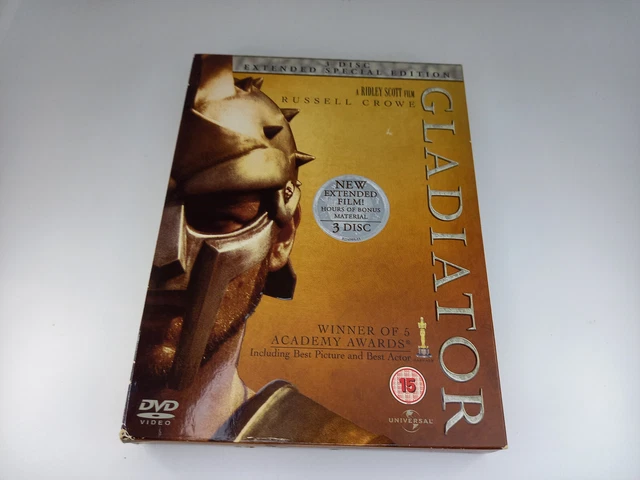 GLADIATOR 3 DISC Extended Special Edition DVD 2005 Russell Crowe Ridley Scott £18.29 - PicClick UK