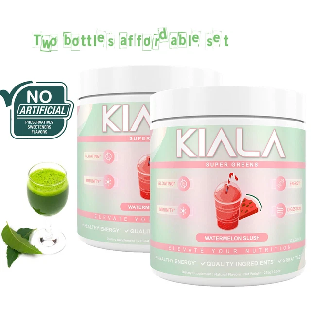 KIALA SUPER GREENS Powder - Aids Digestion/Gut Health Increases Energy ...