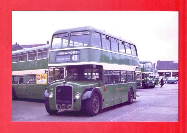 ISLE OF WIGHT Bus Photo ~ Southern Vectis 511: KDL407 - 1954 Bristol LD Lodekka £2.75 - PicClick UK