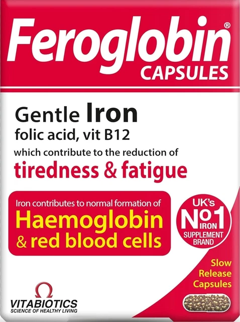 VITABIOTICS FEROGLOBIN ORIGINAL - 30 Capsules £7.50 - PicClick UK