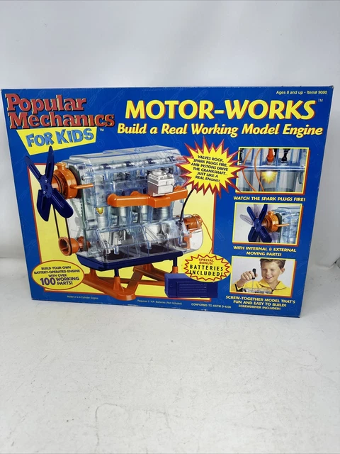 POPULAR MECHANICS FOR Kids Motor-Works Working Model Engine 9080 New ...