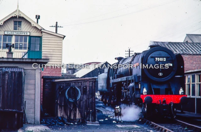 DUPLICATE? RAILWAY SLIDE: 70012 'John of Gaunt' at Cleethorpes 1960s* D ...