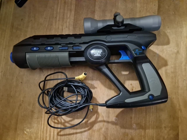 SONY PLAYSTATION 2 PS2 SNIPER RIFLE ARCADE SHOTGUN LIGHT GUN Guncom ...