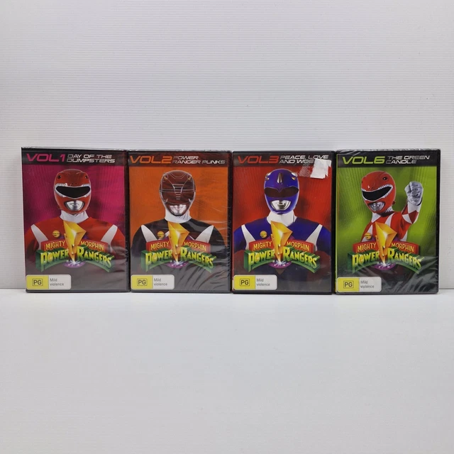 MIGHTY MORPHIN POWER Rangers Vol 1 2 3 6 DVD Region 4 4 Discs Brand New ...