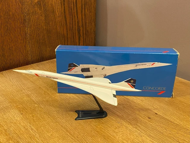 BRITISH AIRWAYS - CONCORDE Model with Stand & Box- Length 25cm - Please ...
