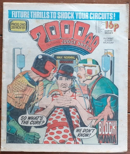 2000AD #240, ALAN Moore's Future-Shocks, Bolland Cover, 28Th November ...