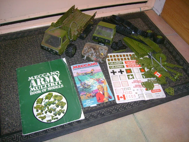 VINTAGE MECCANO ARMY Construction Set From Late 1970s job lot. £50.00 ...