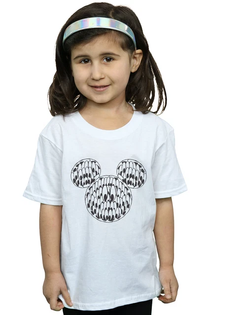 DISNEY FILLE MICKEY Mouse Head Of Eyes T-Shirt Blanc 9-11 Years EUR 23 ...