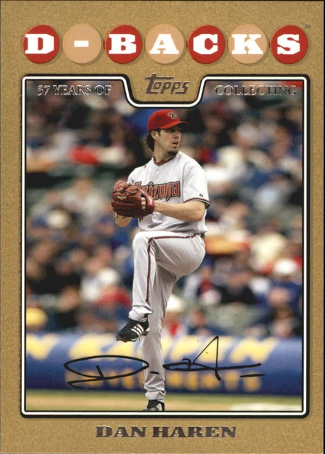 CARTE DE BASEBALL 2008 Topps Update Gold Border Diamondbacks #UH90 Dan ...