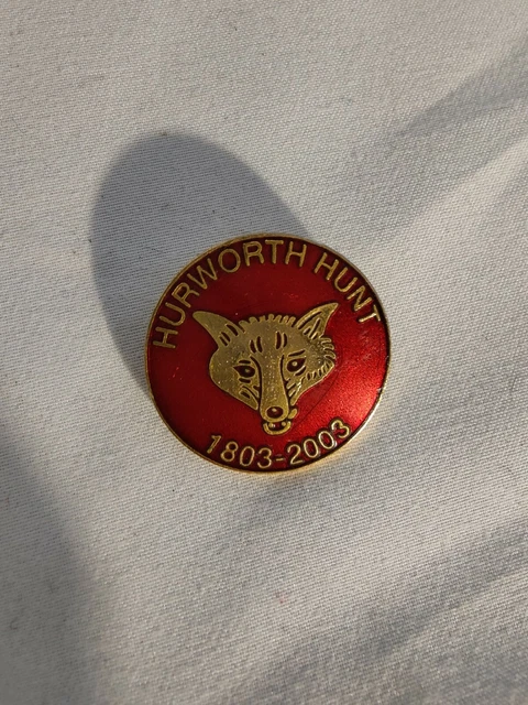 2003 HURWORTH HUNT 200 Years Anniversary FOX Hunting Related Enamel ...