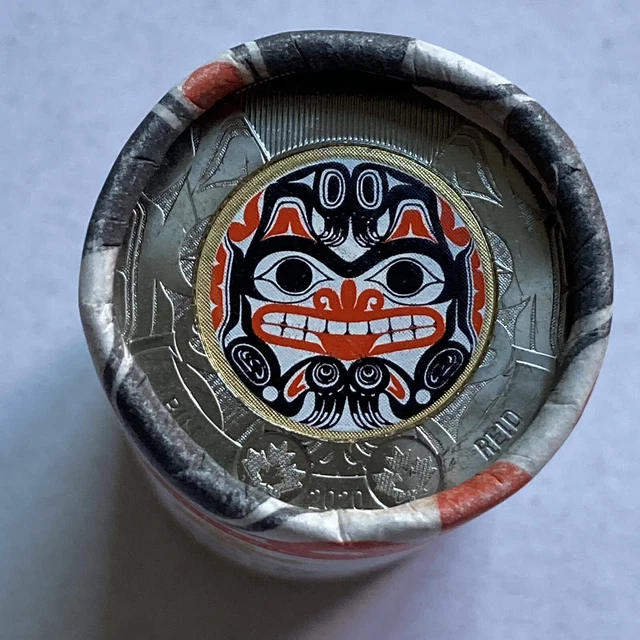 2020 CANADA $2 Haida Artist Bill Reid Royal Canadian Mint Coloured Coin ...