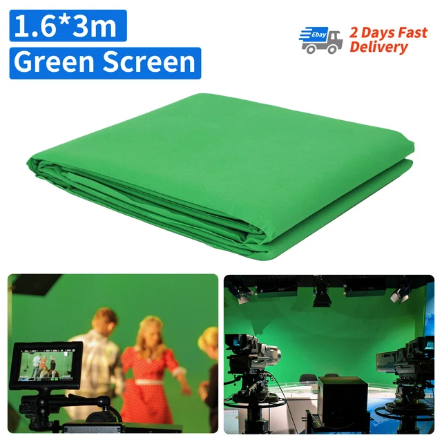 TASTO CROMATICO SCHERMO verde 1,6 m x 3 m tessuto sfondo per studio ...