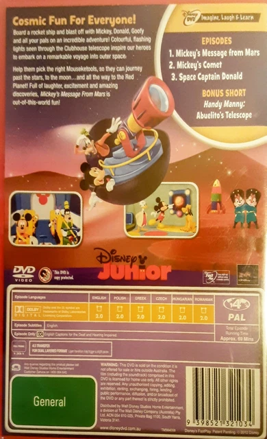 MICKEY MOUSE CLUBHOUSE: Mickeys Message From Mars [Region 4] - DVD ...