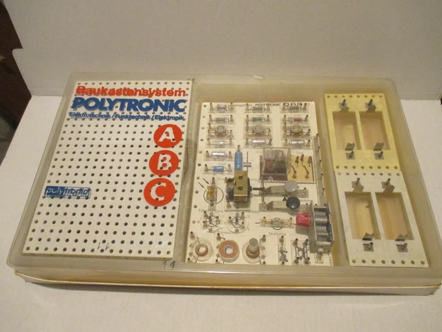 BAUKASTENSYSTEM POLYTRONIC ABC, Elektrotechnik Funktechnik Elektronik ...