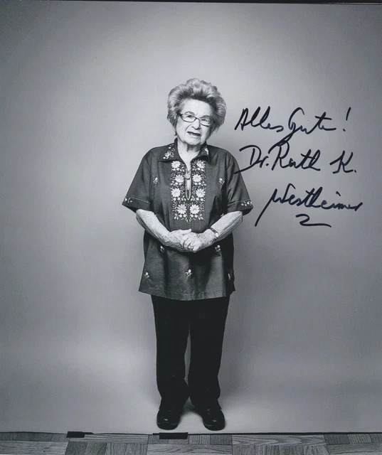RUTH WESTHEIMER &DR. Ruth" (1928-2024) original sign photo 20x23cm ...
