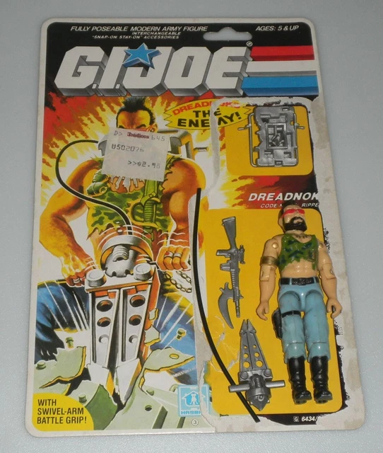 1985 VINTAGE GI Joe ARAH Dreadnok Ripper v1 3.75 Figure Uncut Cardback ...