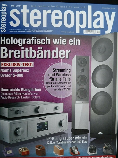 STEREOPLAY 4/14, EINSTEIN Preamp, Pickup,Lyra Etna,Kiseki Blue Ns ...
