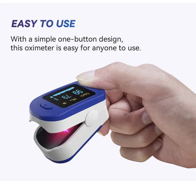 FINGER TIP PULSE Oximeter Meter SpO2 Oxygen Saturation rate Heart Blood ...
