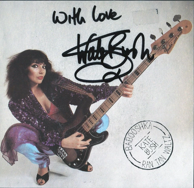 ORIGINAL SIGNED AUTOGRAPH of singer KATE BUSH in cardboard photo 16x16 ...