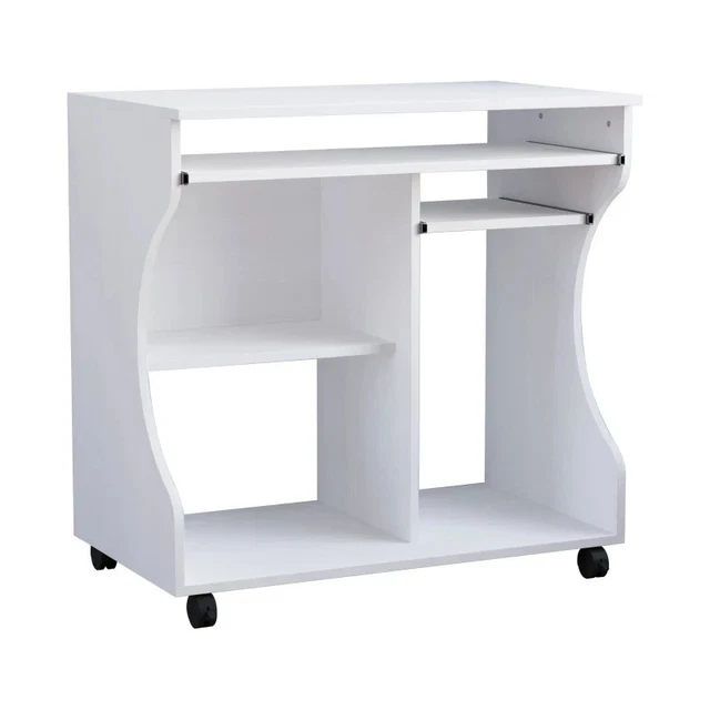 HOMCOM COMPUTER TABLE Study Desk w/ Sliding Keyboard Tray Sturdy ...