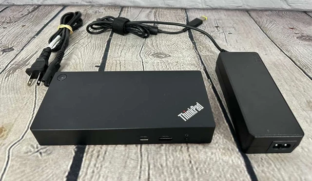 LENOVO THINKPAD UNIVERSAL USB-C Dock Station w 90w PowerAdapter & cable ...
