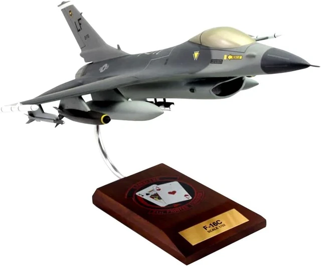 USAF GENERAL DYMANICS F-16C Falcon 21st FS Desk Display 1/32 Model SC ...