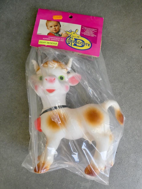 GRANDE VACHE ARTICULÉE Pouet Pouet 1970 Delacoste Neuve En Sachet Marguerite EUR 59,00 - PicClick FR