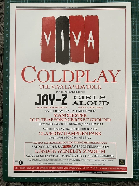 COLDPLAY VIVA LA Vida Tour Poster/Original Magazine Advert £8.00 ...