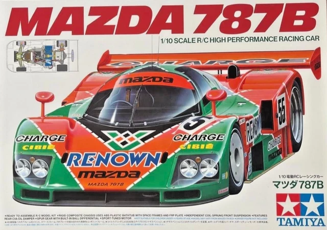 TAMIYA 1/10 RC Mazda 787B Electric Car Kit No.218 47518 Racing Assembly ...