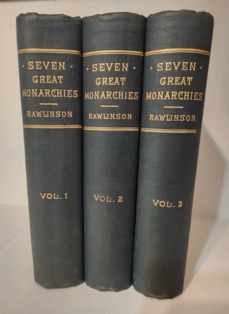 SEVEN GREAT MONARCHIES Of The Ancient Eastern World 1885 Rawlinson 1-3 ...