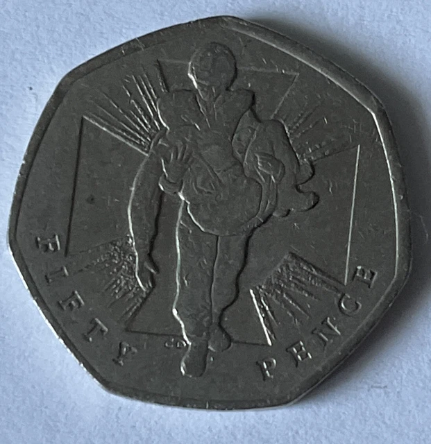 RARE 50P COIN Victoria Cross World War II Soldier Carrying Wounded ...