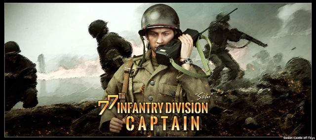 1/6 DID FIGURE WWII US Army 77th Infantry Division Captain Sam A80129 ...
