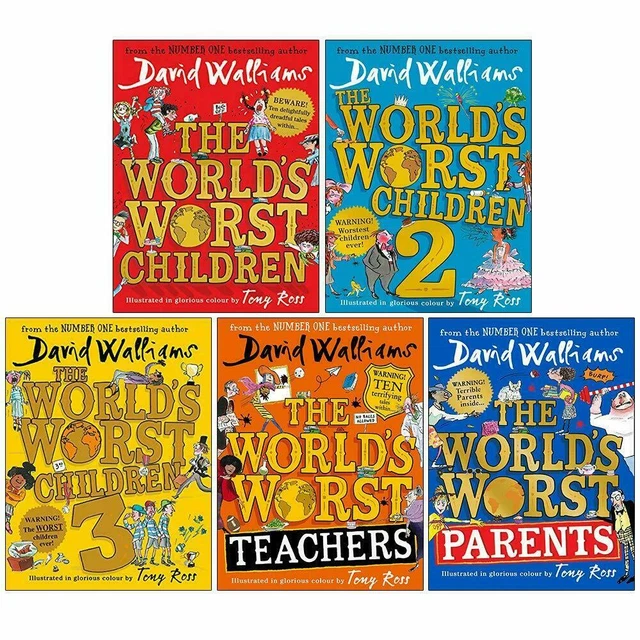 DAVID WALLIAMS WORLD'S Worst Children 5 Books Collection Set Worlds ...