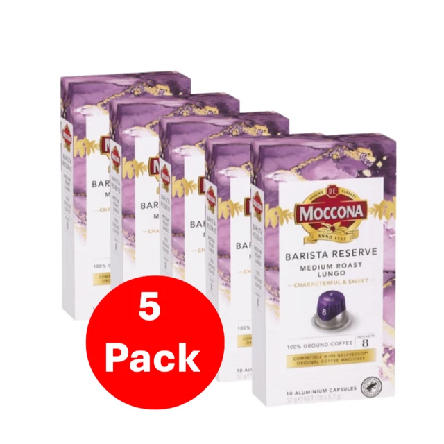 MOCCONA BARISTA RESERVE Capsules Medium Roast Lungo 50 Pack $61.00 ...