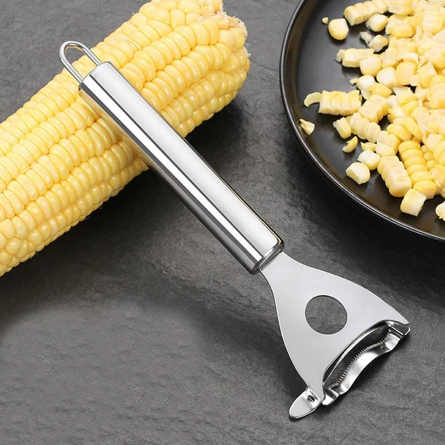 THICK STAINLESS STEEL Corn Planer Kitchen Scraping Tool with Hook ...