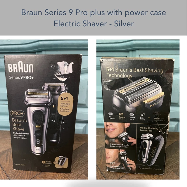 NEW BRAUN SERIES 9 Pro plus with power case Electric Shaver - Silver ...