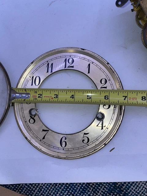 ANTIQUE GERMAN THOMAS Haller Westminster Mantel Clock Movement/Dial Set ...