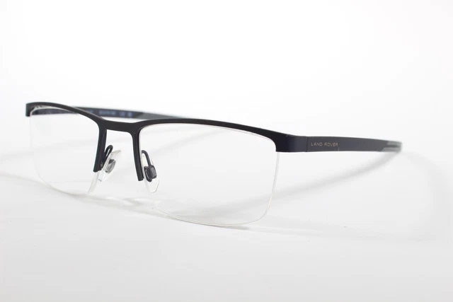 LAND ROVER EYEGLASSES Miller Men Navy Semi-Rimless Metal Eyewear ...