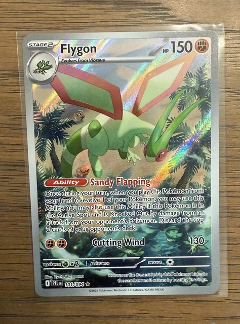 FLYGON 101/94 PHANTASMAL Flames English Pokémon TCG Card Illustration ...