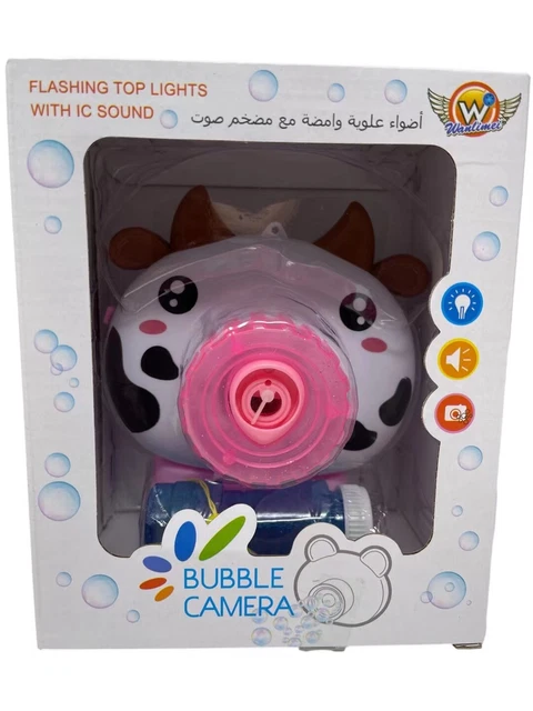 AUTOMATIC CUTE ANIMAL Soap Children Bubble Maker Camera Cow Reindeer ...